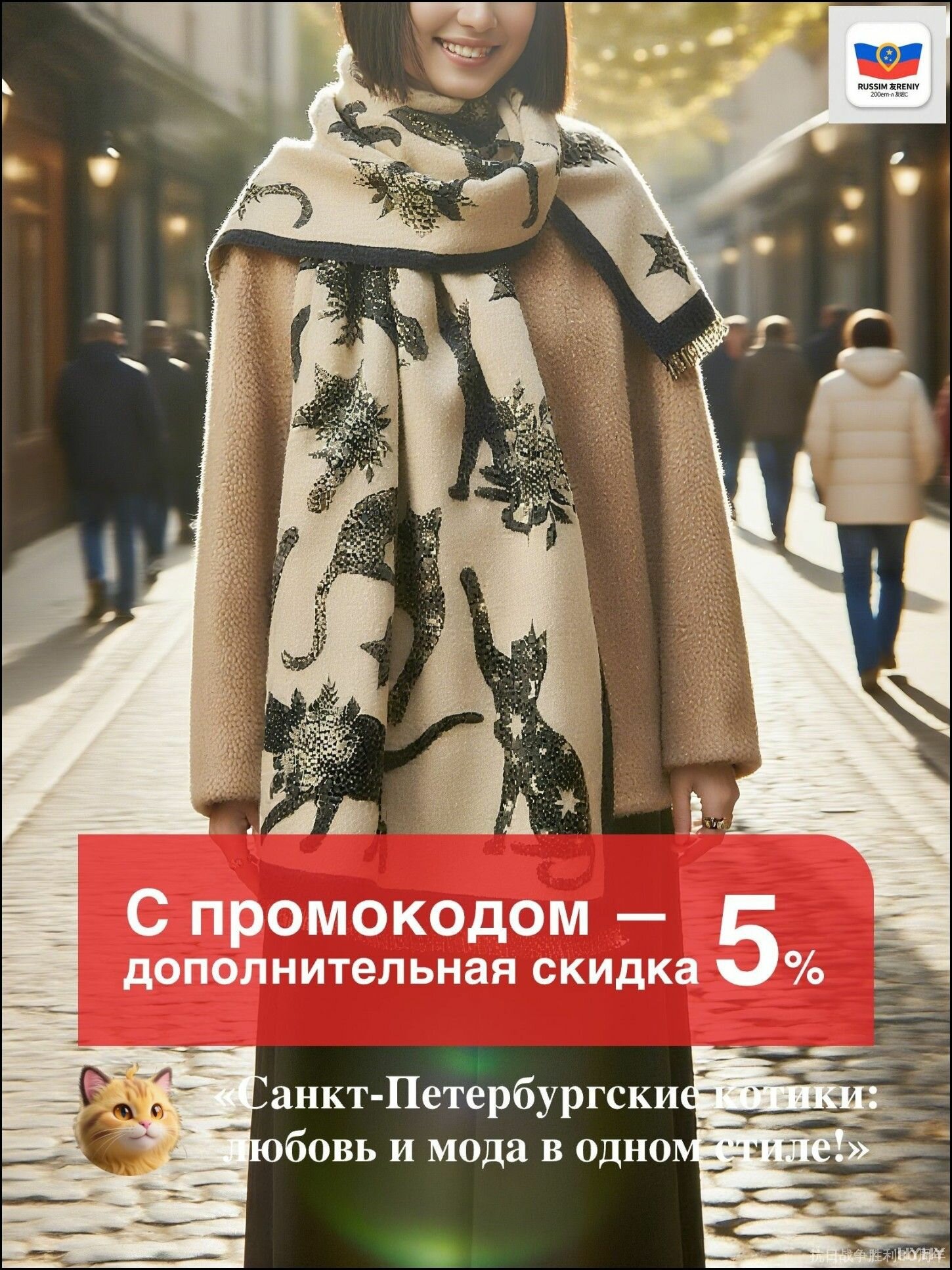 Шаль Осень-зима 2025 для женщин