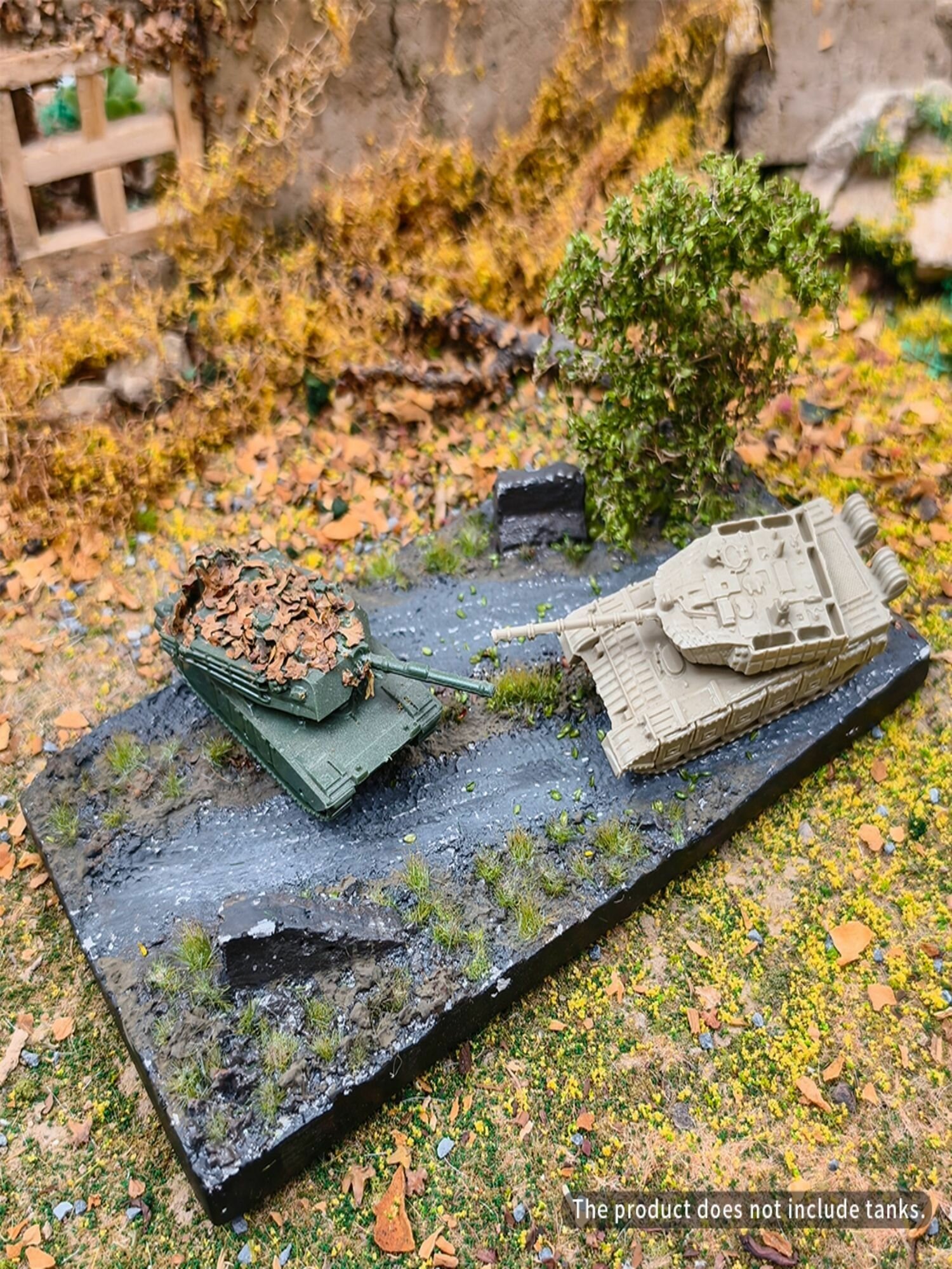 Готовая диорама 1:72 с демонстрационным боксом: Тематическая основа для танков и техники Резиновая платформа для макетов и коллекций
