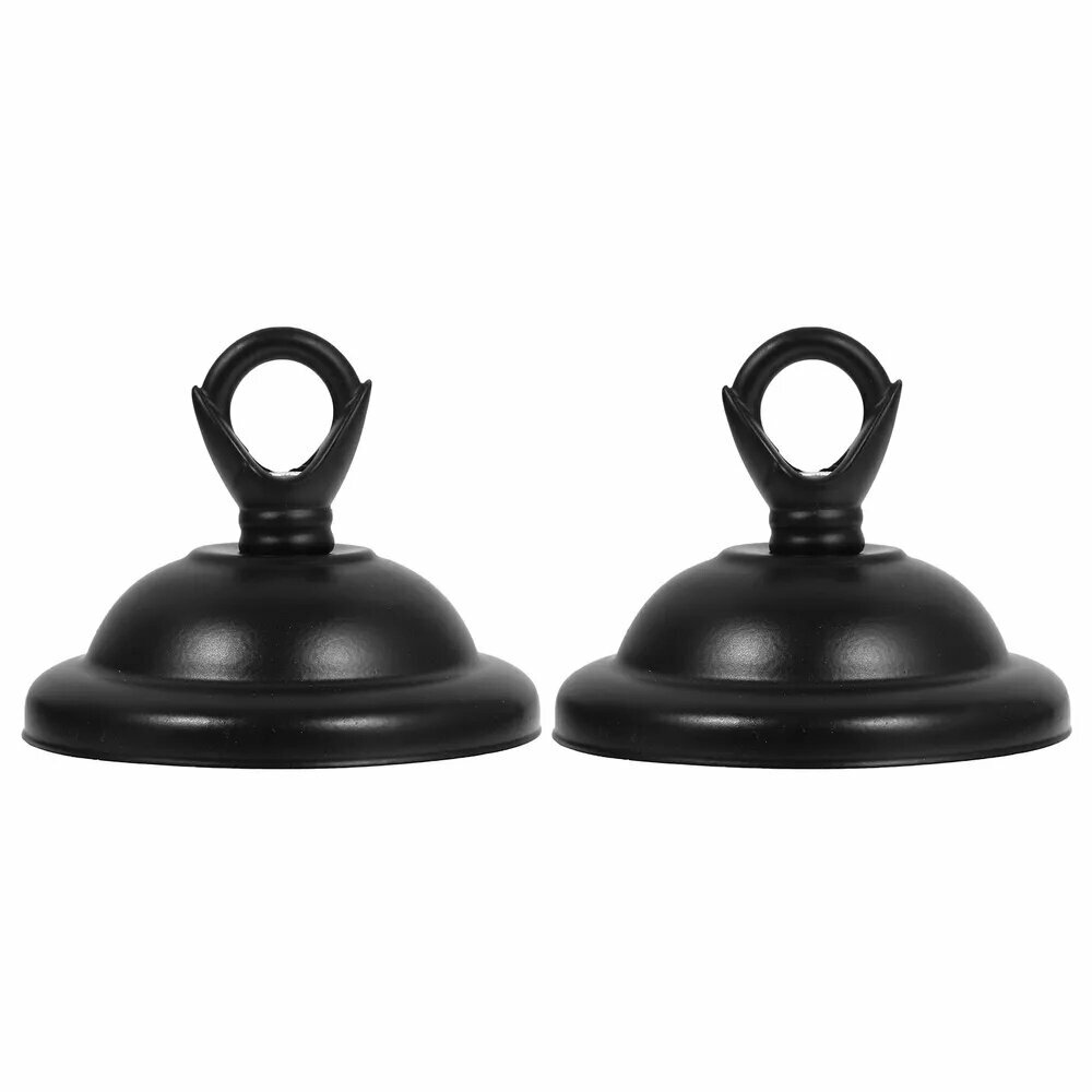 Подвесной черный стальной потолочный крепежный крюк для светильников, 2 шт для прицепа