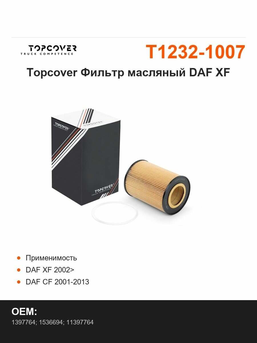 Topcover Фильтр масляный DAF XF