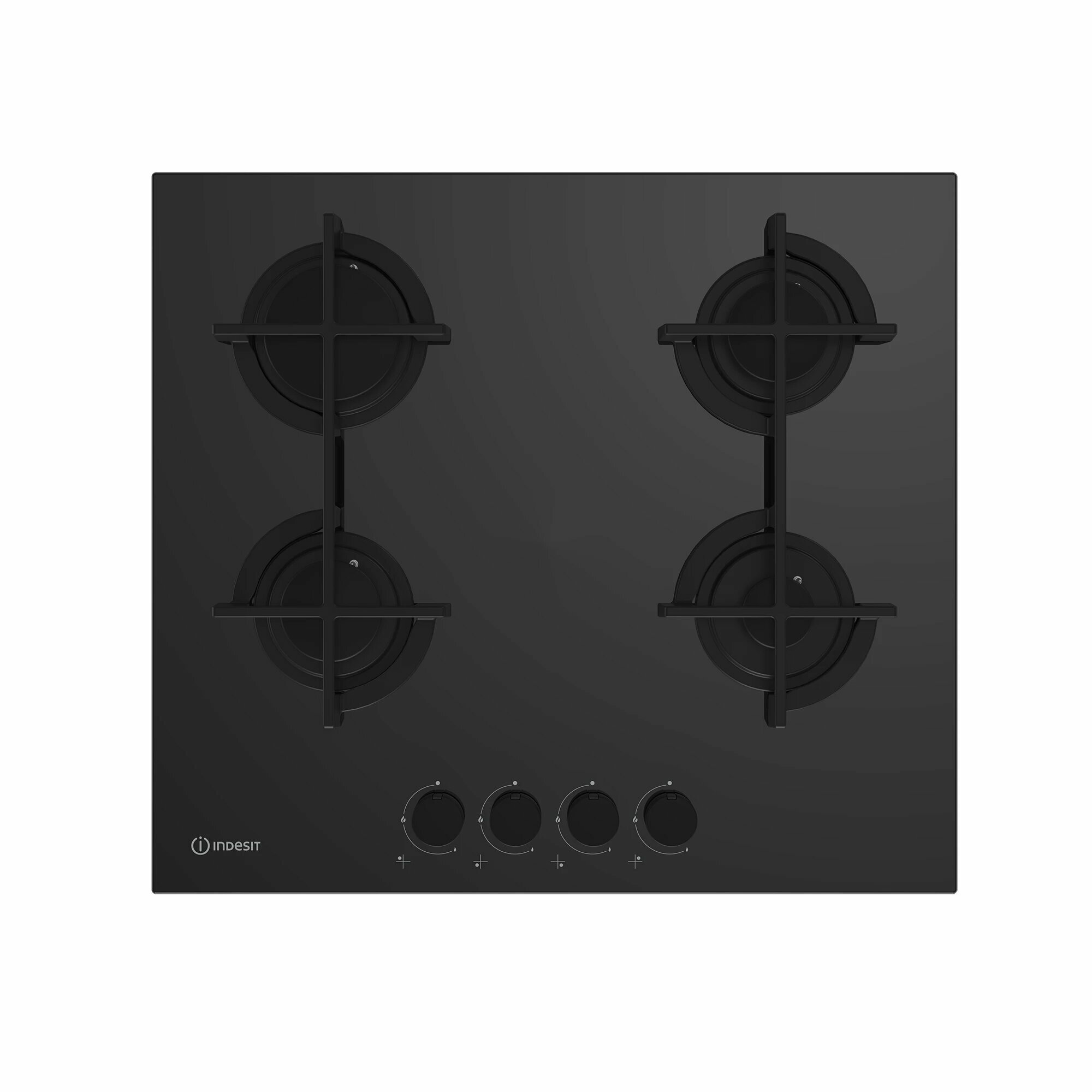 Варочная панель Indesit INGT 61 SCC/BK, газовая, 4 конфорки, стекло
