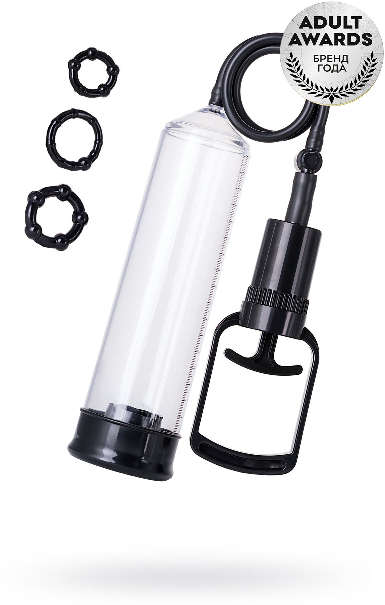 Помпа для пениса TOYFA A-Toys, PVC, чёрный, 23,5 см