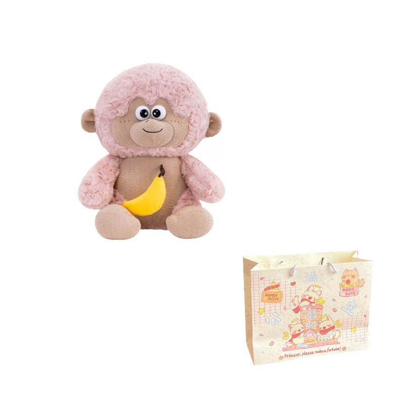 Подарочная сумка с тортом унисекс Mise "Happy Birthday", 25CM EU, Dingding Monkey-Pink