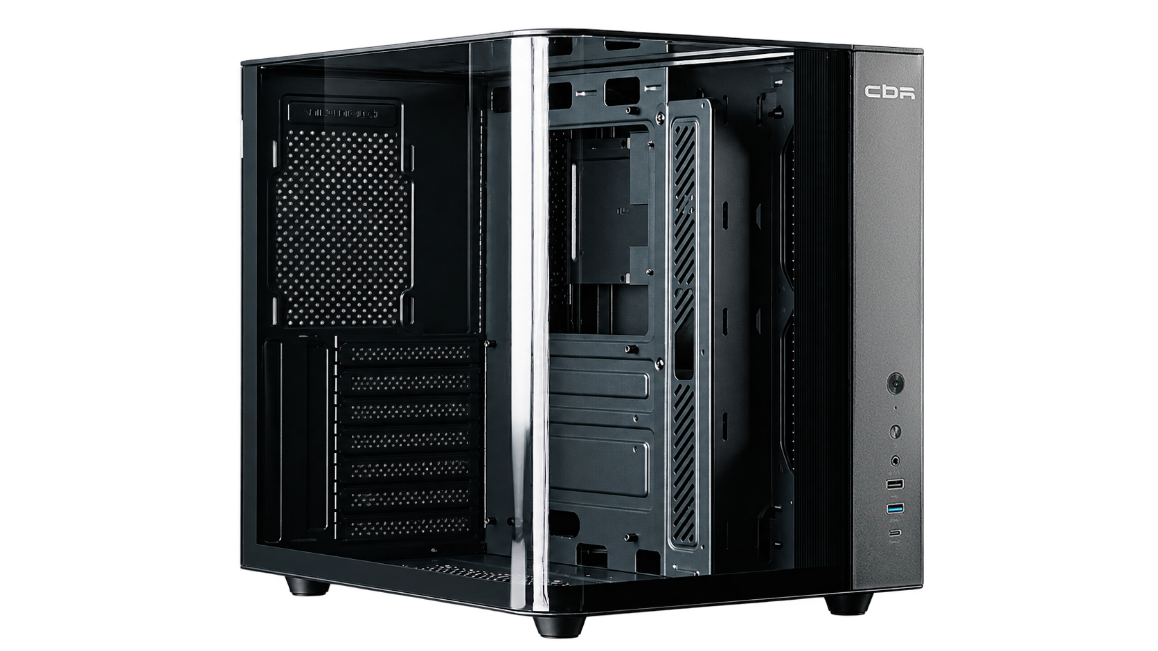 CBR Корпус ATX Cube X850BK, без БП, 1*USB Type-C, 1*USB 3.0, 1*USB 2.0, HD Audio+Mic, Black [PCC-ATX-X850BK-WPSU]