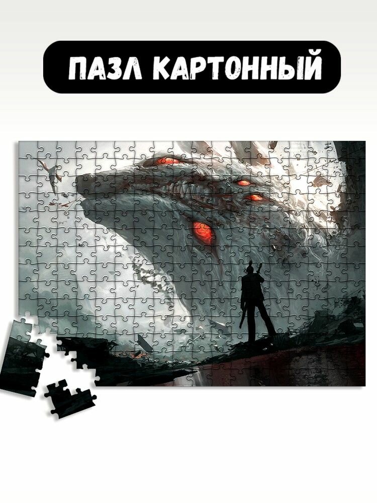 Пазл картонный А3: аниме человек бензопила - 18101