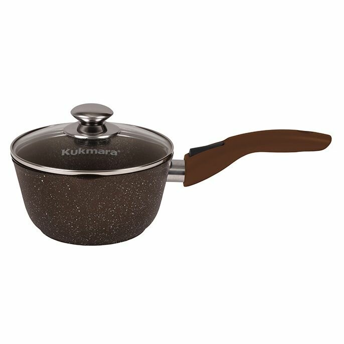 Кастрюля Kukmara Алюминиевая с антипригарным покрытием, кофейный цвет, объем 1,5 л (кмк0156а*1/3)