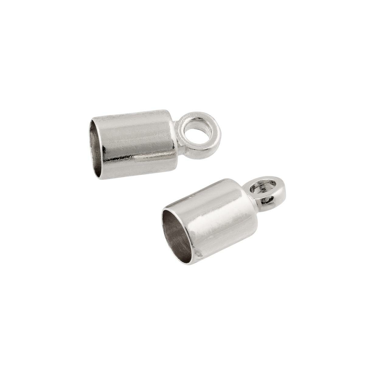 Zlatka Концевик FMK-E12 4 х 8 мм 5 х 2 шт 01 под серебро