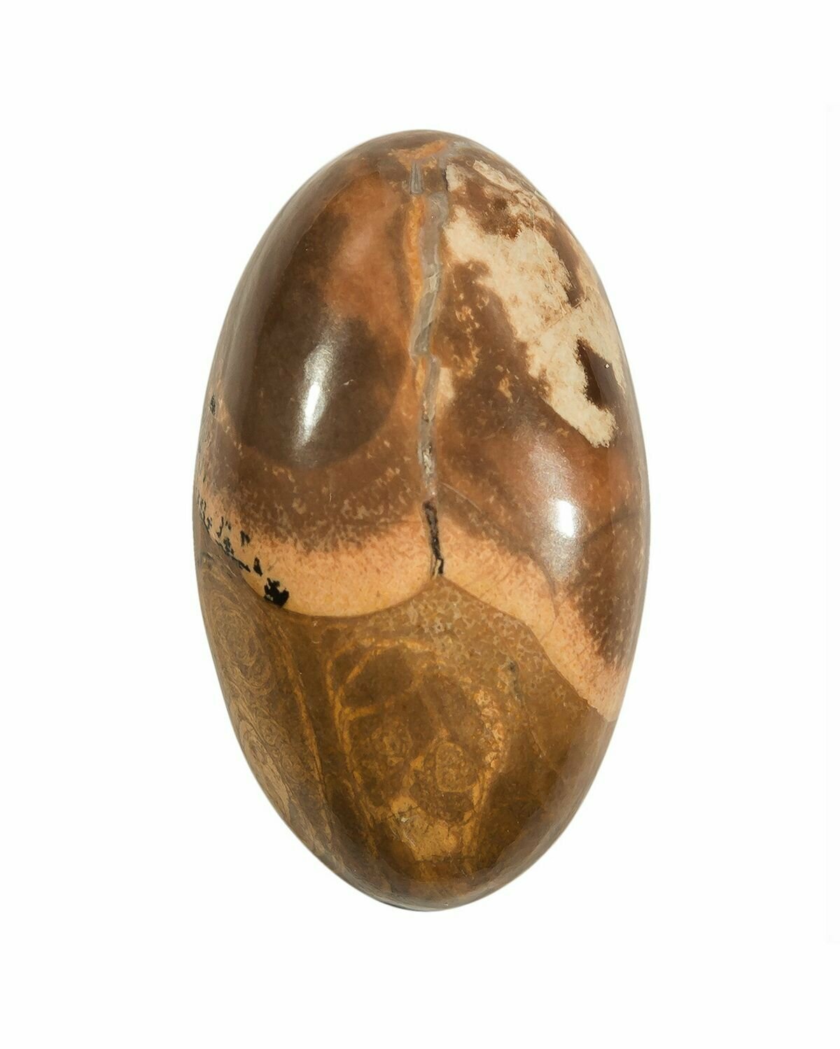 Кабошон из риолита размером 27х16х7 мм.