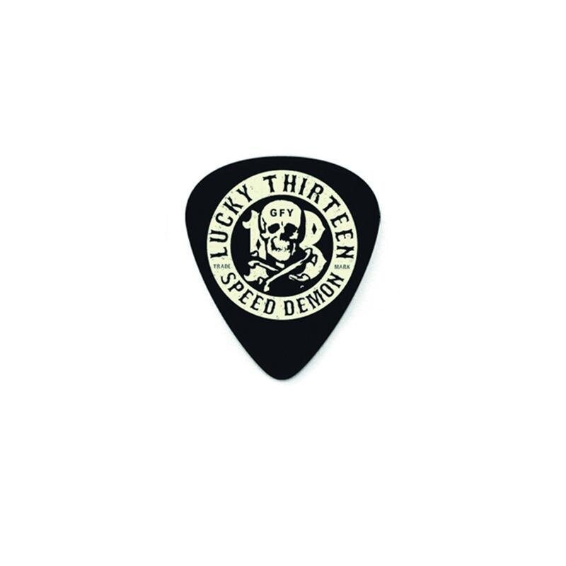 Медиатор Dunlop Lucky 13 SPEED DEMON L15R.60, черный, 0.6 мм, 1 шт.