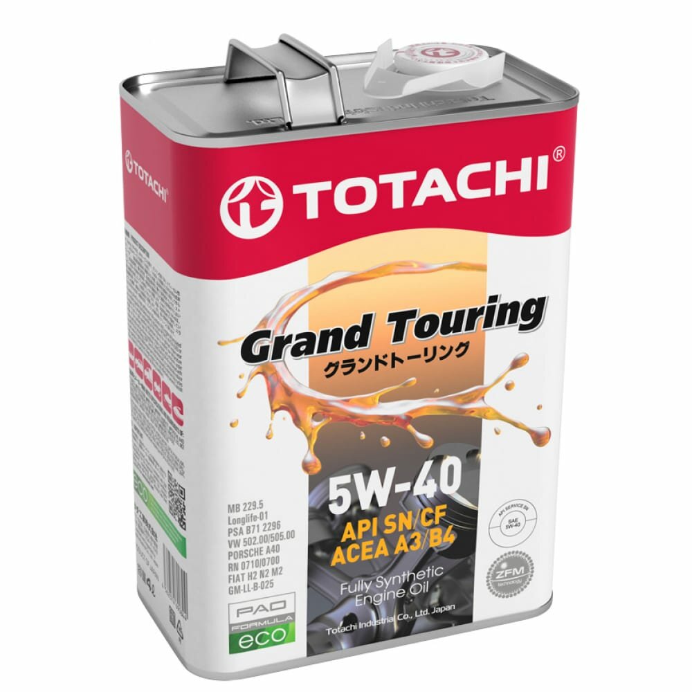 Моторное масло TOTACHI Grand Touring Fully Synthetic SN/CF 5W-40 4л 11904 эффективной работы
