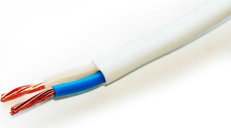 Провод ПуГВВ, ПуГВВ-П, ШВВП 2x4 гибкий плоский ГОСТ (комплект из 30 м)