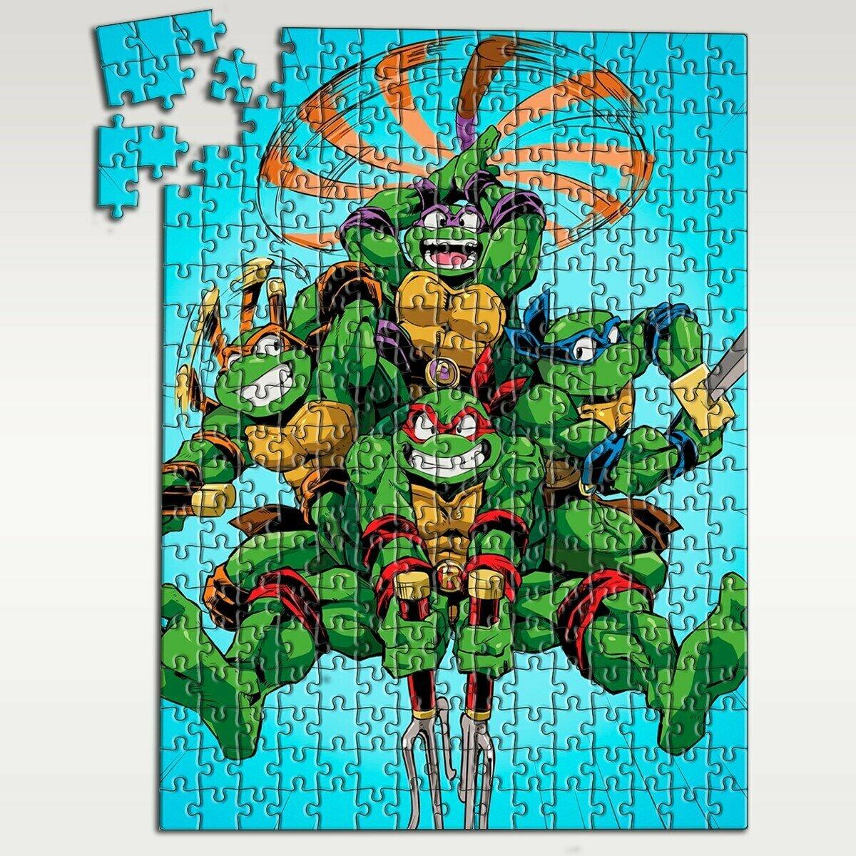 Пазл картонный А3: модель мультфильм Черепашки ниндзя - 8425 П