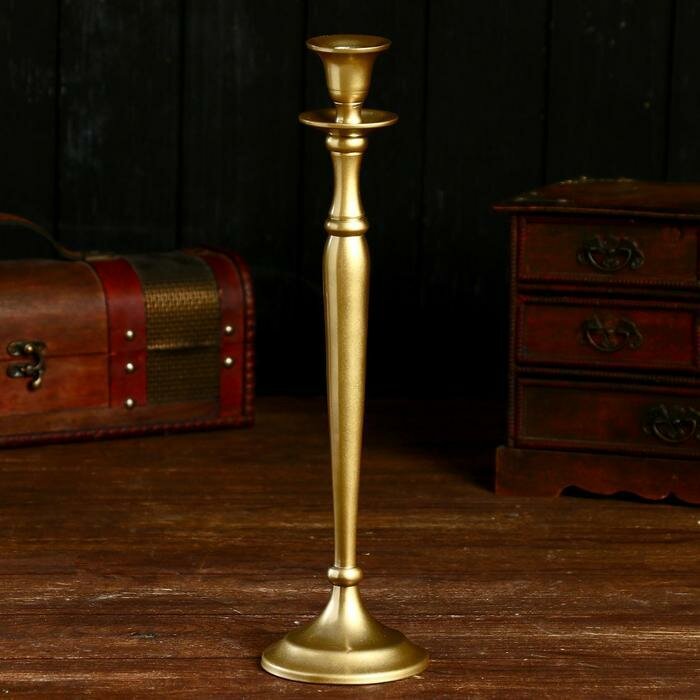 Подсвечник 'Инсерт' алюминий 9х9х33 см