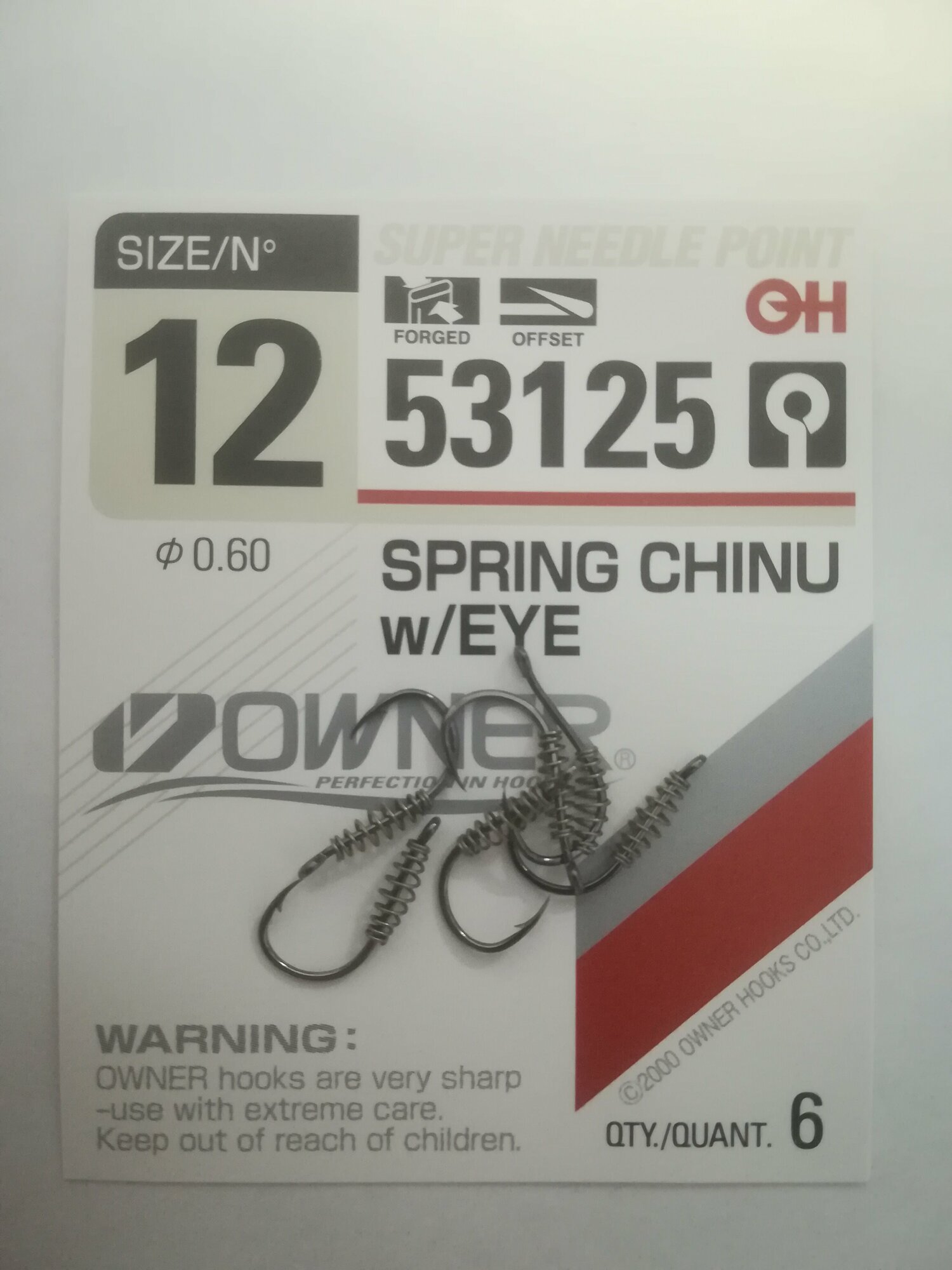 Крючок OWNER spring chinu w/eve №12