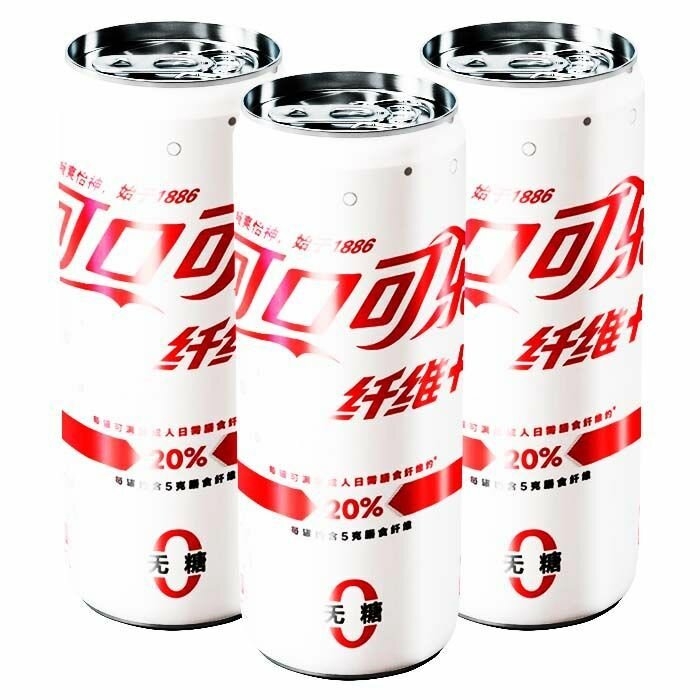 Газированный напиток Coca-Cola Fiber (0 калорий) (Китай), 330 мл (3 шт ...