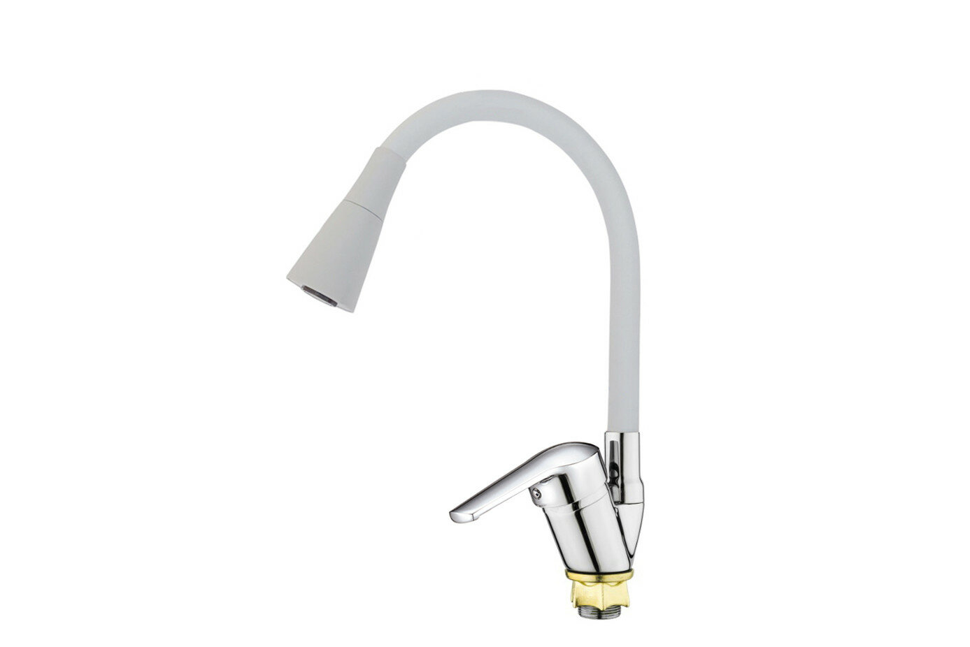 3544 VIKO кухня боковой Ø35 с гайкой белым гибким изливом(2-jet)