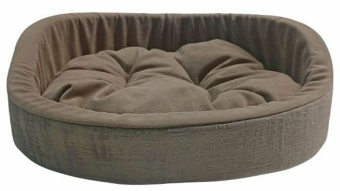 HOMEPET Диванчик-лежак для домашних животных Indigo mocco №2, коричнево-золотистый, 49 см х 43 см х 17 см