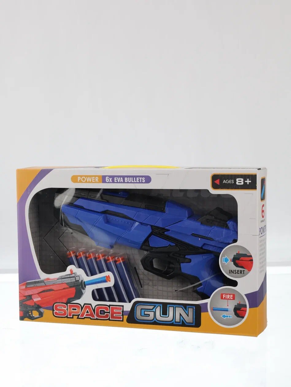 Бластер IHIPPO Eva Bullets Space Gun, мягкий, пластик, длина 35см, высота 22см