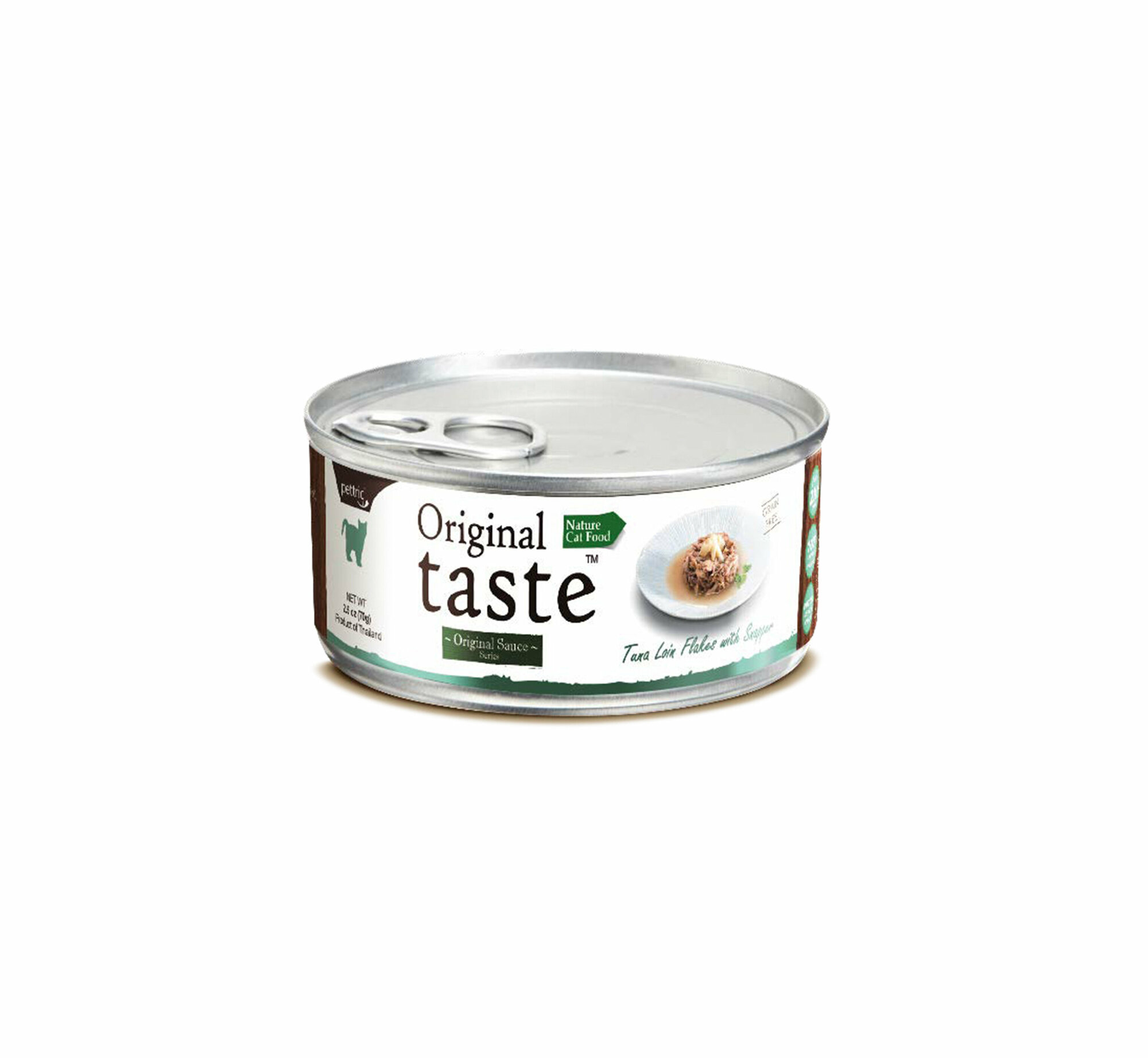 Pettric Original Taste влажный корм для кошек с тунцом и луцианом в соусе - 70 г