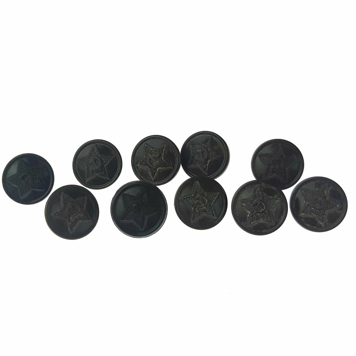 Пуговицы армейские СССР ( малые, пластик, лэнд-лиз) 10 штук