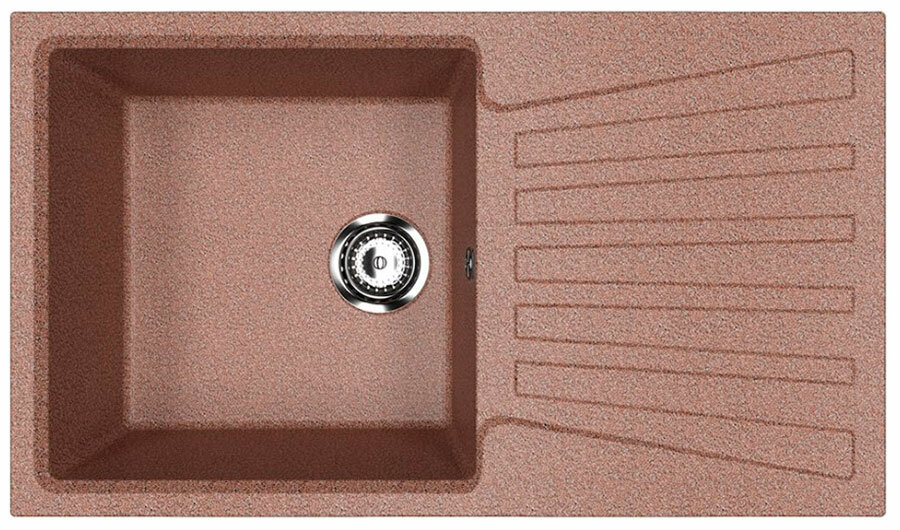 Кухонная мойка Ulgran U-703/терракот (U-703-307)