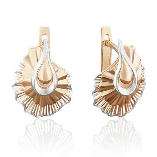 Серьги, красное золото, 585 проба