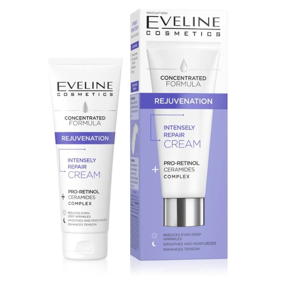 Крем для лица Eveline Интенсивно восстанавливающий, концентрированная формула, 50 мл