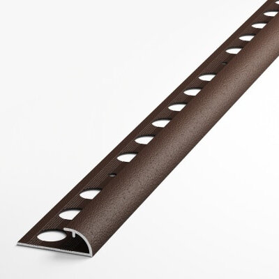 Профиль для плитки алюминиевый Лука ПК03-7, длина 2,7 м, окрас шоколад 03