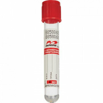 Вакуумные пробирки с акт-ром свертывания, 4мл Improvacuter 100шт/уп, 503401