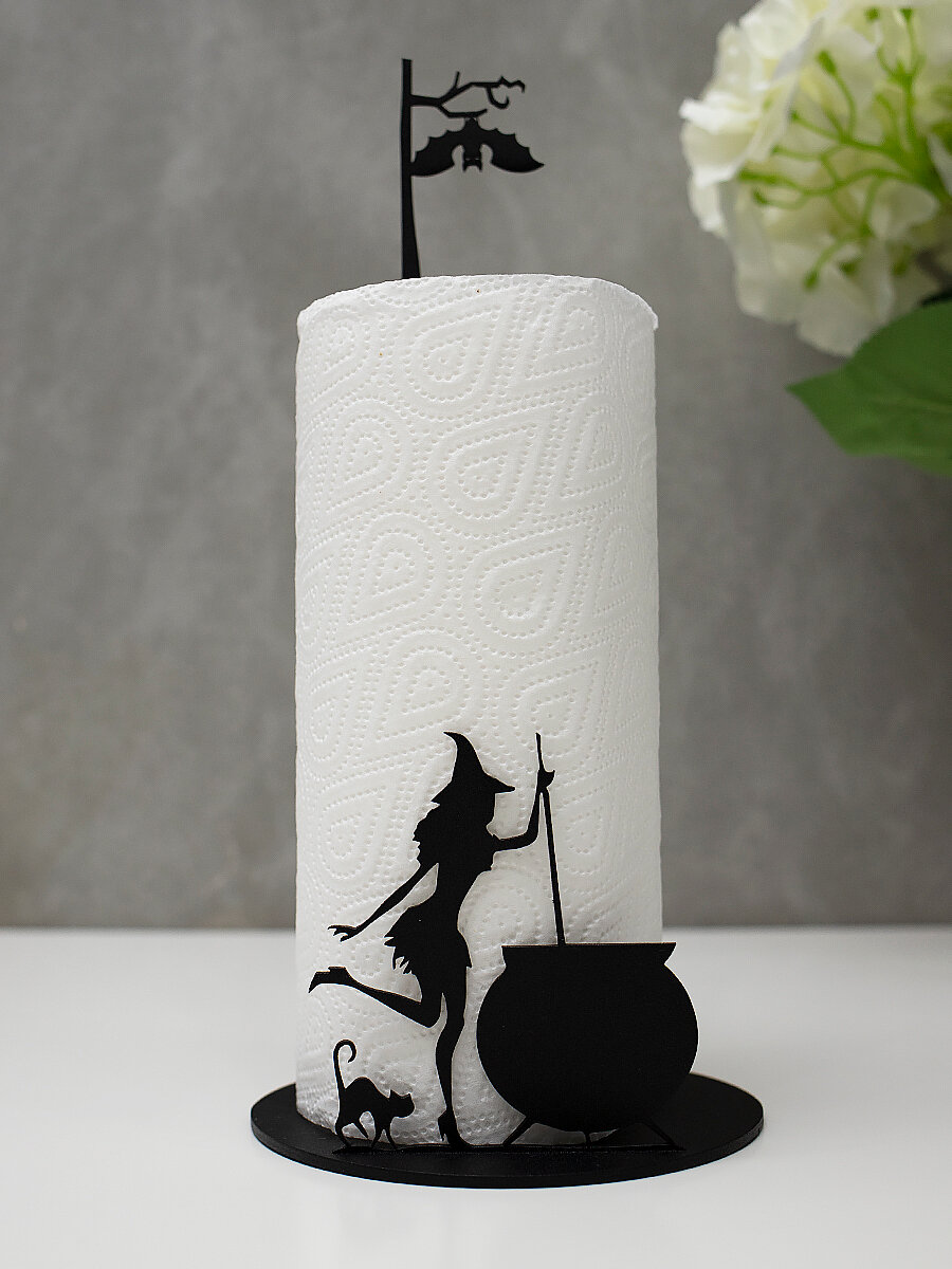 Держатель кухонный для рулонного и бумажного полотенца, настольный, цвет черный, A. R. COMPANY16, сталь