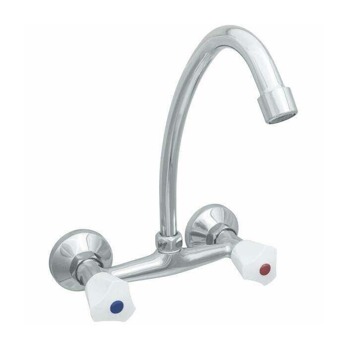 Смеситель для кухонной мойки двуручный Стандарт ЦС-СМ 293 К Пл. Бел маховик Центр Сантехники (Подольск) СМ507701