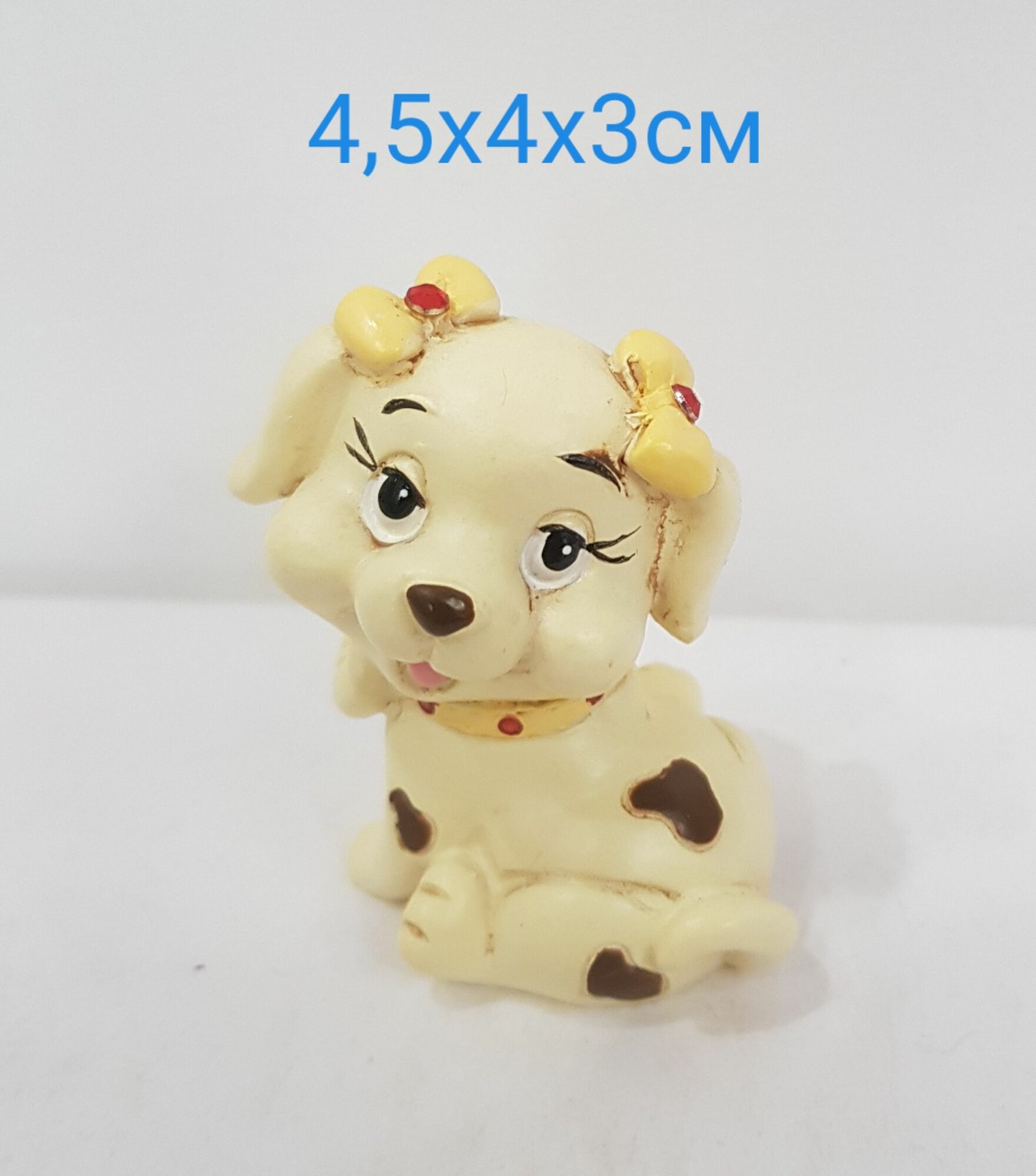 Фигурка декоративная "Собачка" мини 4,5х4х3см, полистоун 1556А