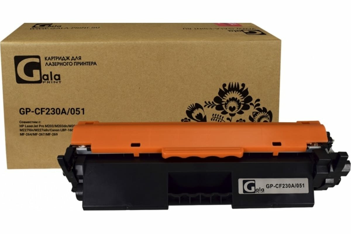 GalaPrint GP_CF230A/051 Картридж 30A для принтеров HP/Canon, 1600 копий, совместимый