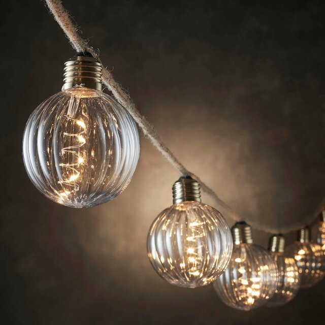 Ретро гирлянда Лайтхайзен, 10 ламп, теплые белые LED, 3.15 м, IP20, Edelman, 1070704