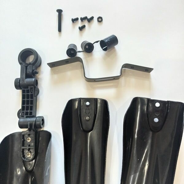 Крылья спортивные GW-3025-04А, 24"-26", пластик, чёрный