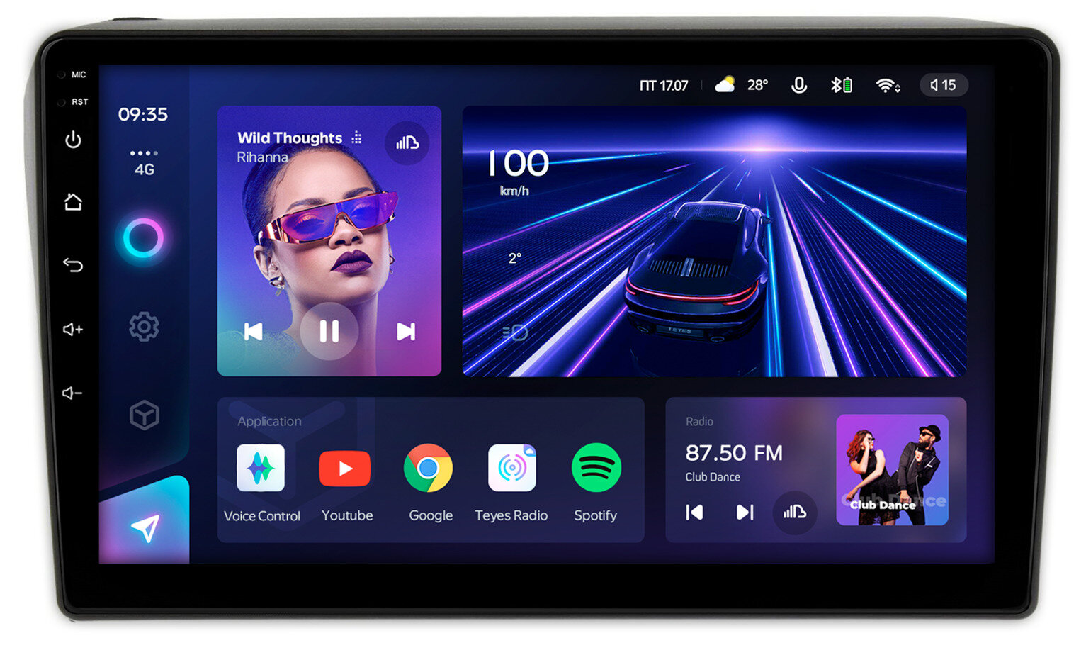 Штатная магнитола Suzuki Escudo 2 1997-2005 Teyes CC3 2K 4/32 9.5" RM-9604 Android 10 (4G-SIM, DSP, QLed)