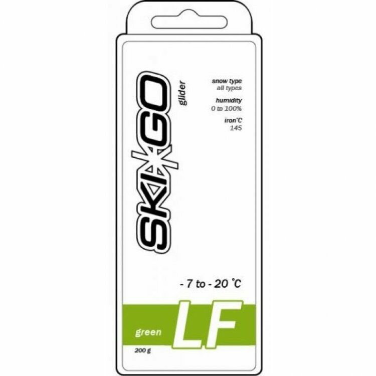 Парафин SKIGO LF Green (для всех типов снега) -7/-20 200 гр,