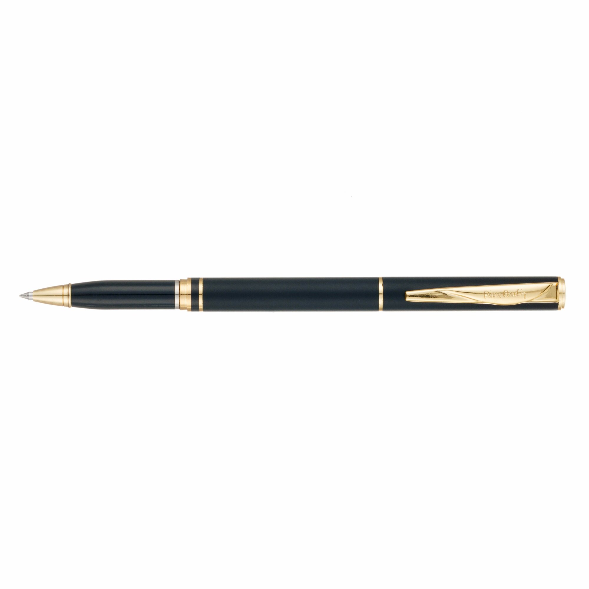 Ручка 2 в 1 шариковая и перьевая Pierre Cardin COMBI PEN, латунь, черная, цвет чернил синий, подарочный футляр