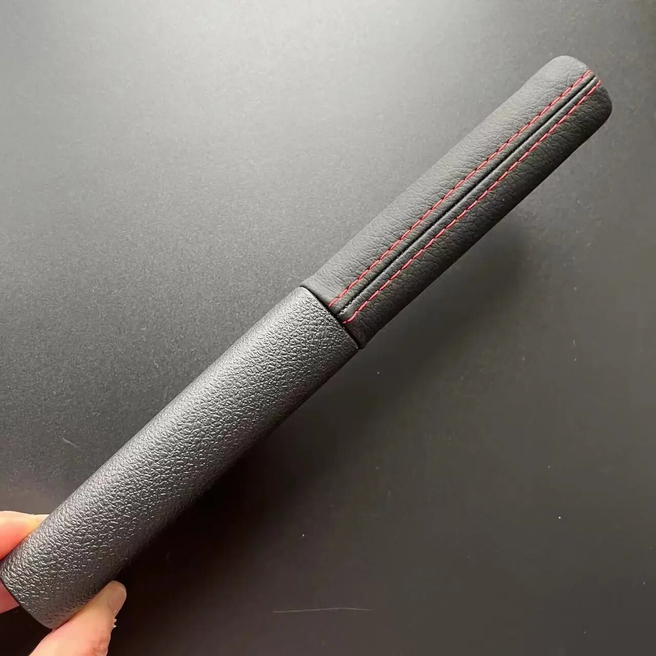 Кожаный чехол на ручку стояночного тормоза для VW Jetta GLI Golf 5 6 Rabbit GTI MK5 6 1pcs Red line