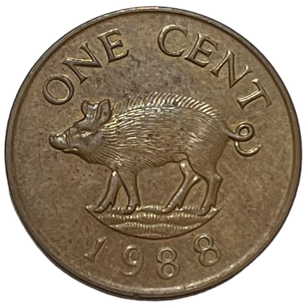 Бермудские острова 1 цент 1988 г. (Cu/St)