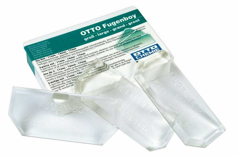 Набор больших шпателей для нанесения и разравнивания силикона OTTO Fugenboy (3шт)