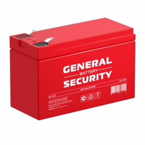 Аккумулятор GS 7.2-12 12В 7,2Ач 151х65х100мм General Security
