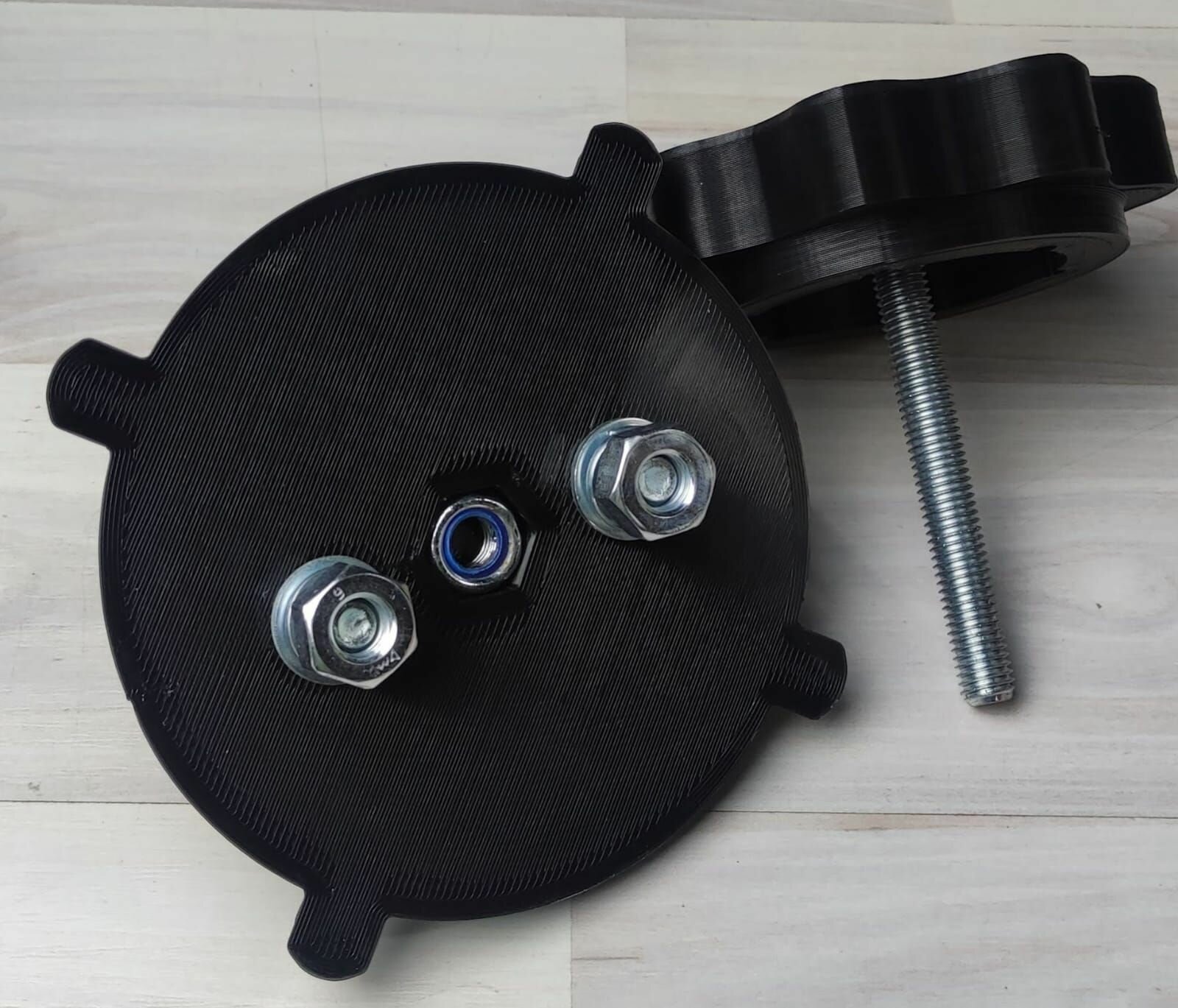 Крепление болт В барашке усиленное для экспедиционной канистры "Экстрим+", Art-Rider, PETG / 3d-печать, , M10, черный