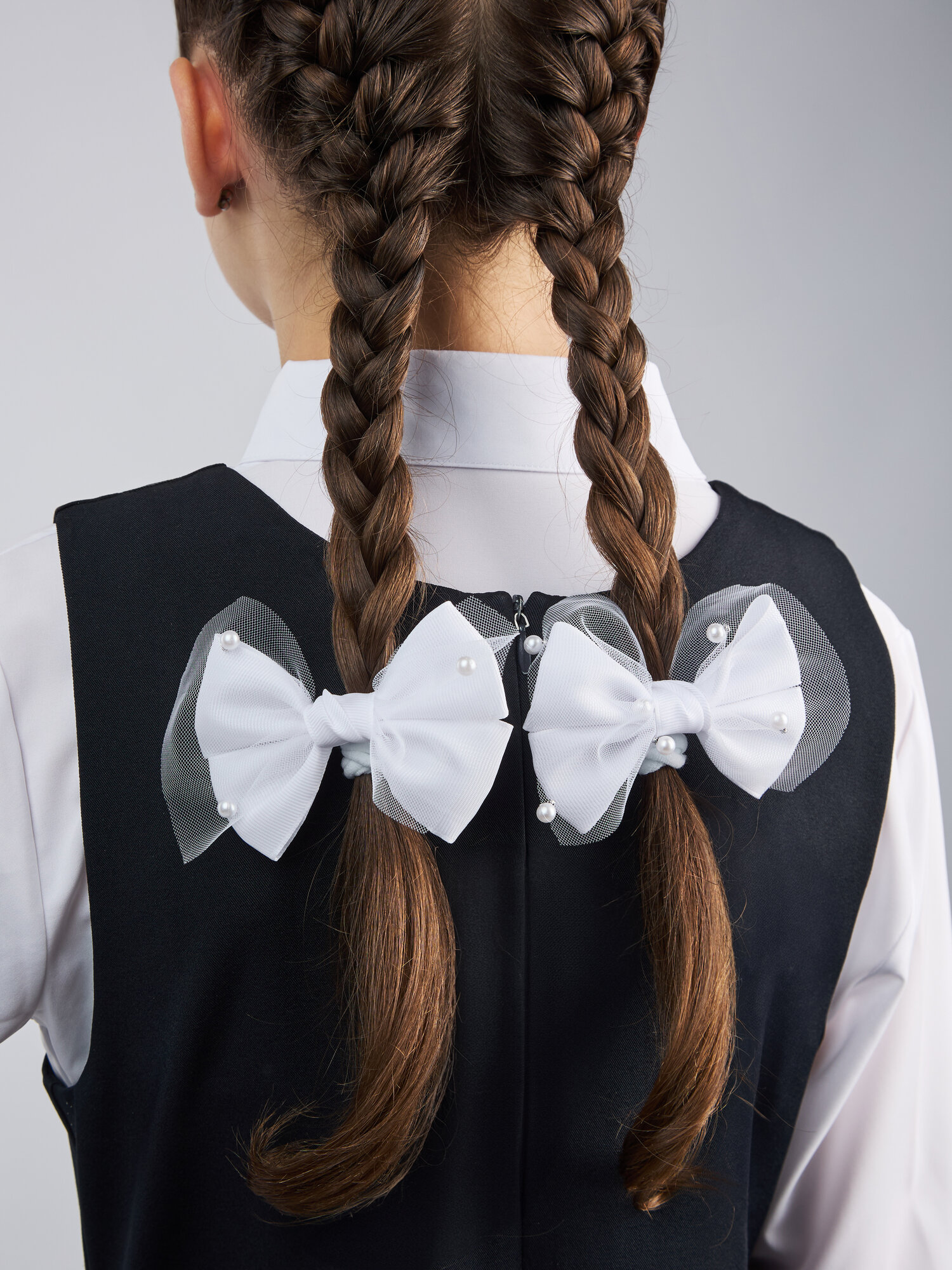 Бант для волос с жемчугом