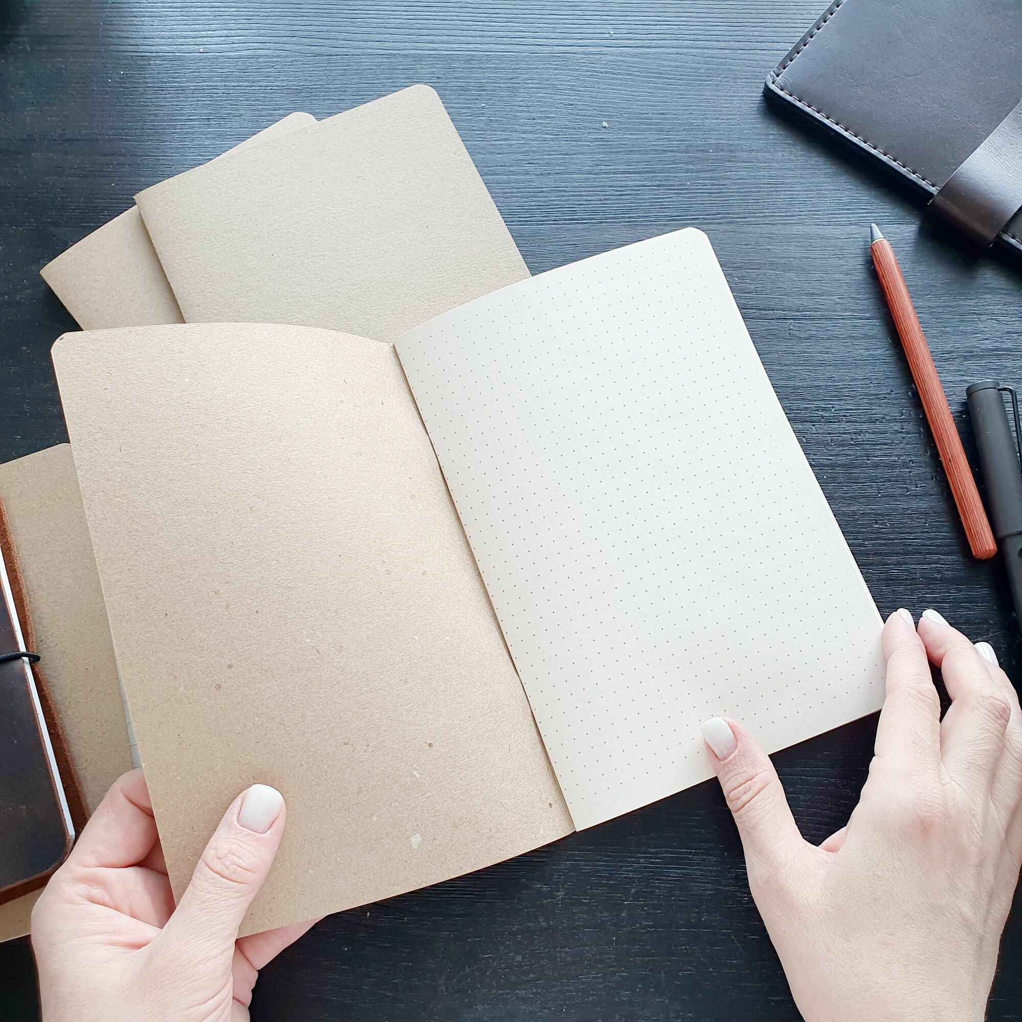 Блокноты формата А5 (13,5х20см) эко в точку / сменные блоки / запасные тетради 3 штуки по 30 листов