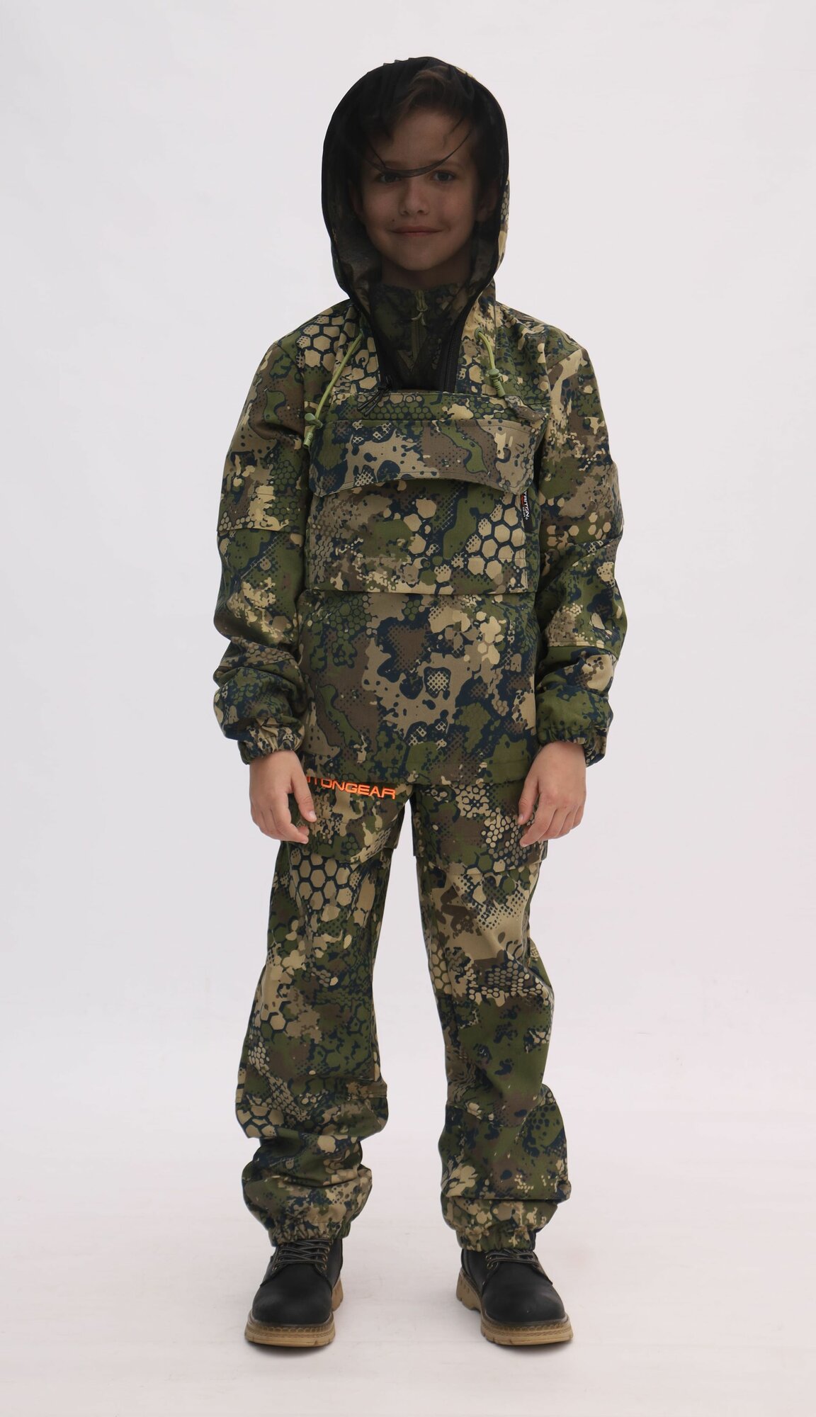 Детский легкий противоэнцефалитный костюм для туризма, рыбалки и активного отдыха "Forester" (Смесовая, Green Line) TRITON GEAR Размер 28-30 Рост 122-128