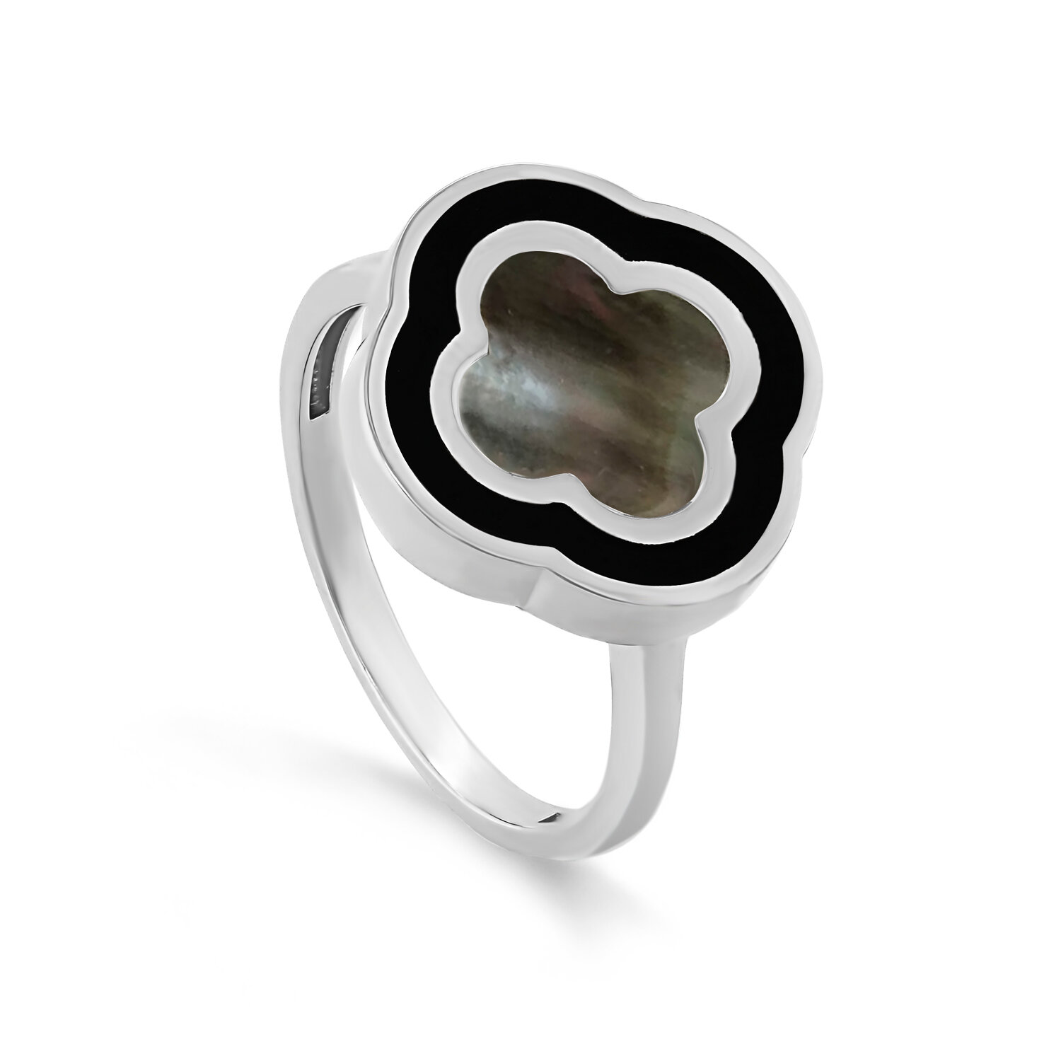 Кольцо, серебро, 925 проба, перламутр