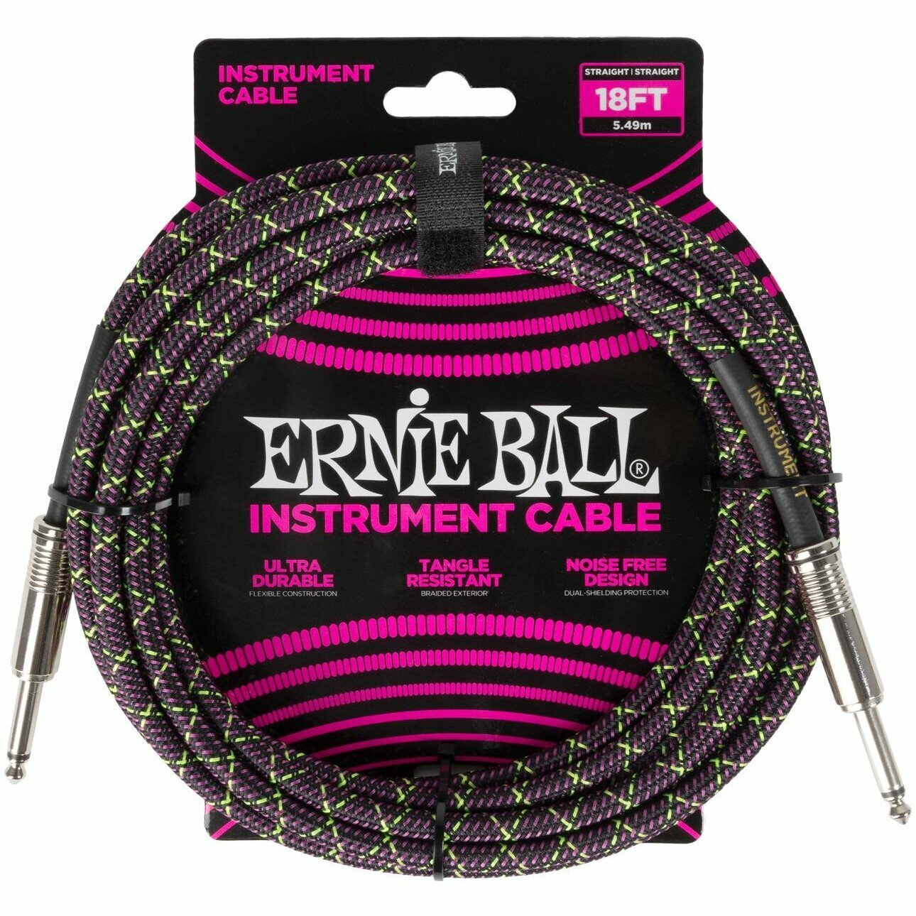Кабель инструментальный ERNIE BALL 6431 5.49 м. (прямой-прямой)