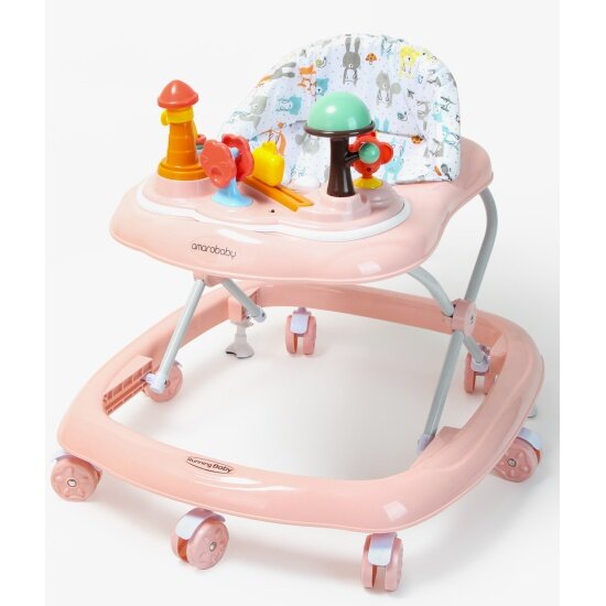 Ходунки Amarobaby с электронной игровой панелью Running Baby розовый