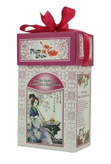 Plum Snow Чай черный листовой с клубникой и сливками, Улун Те Гуань Инь, 100 гр.
